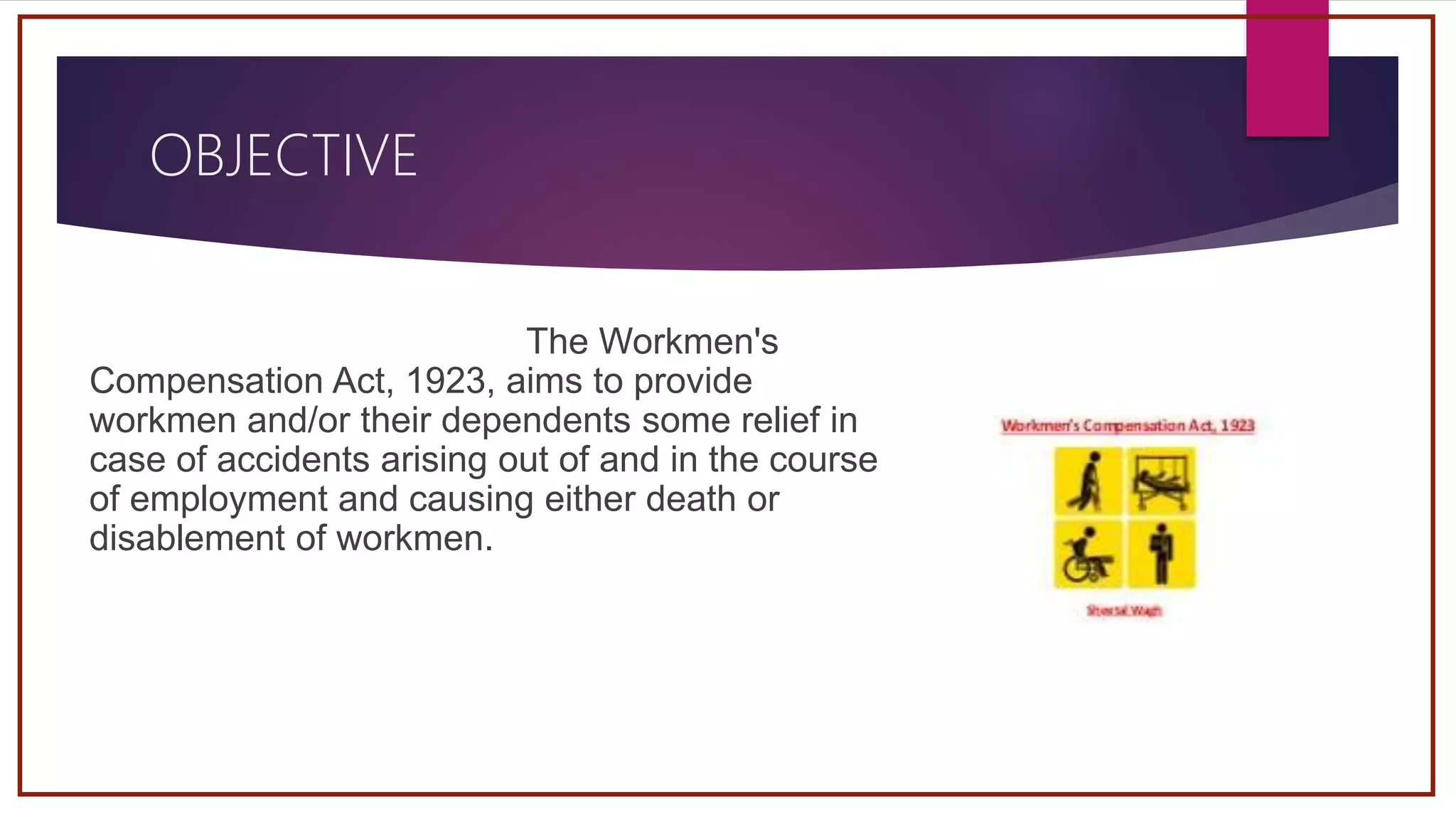 Workmen Compensation Act 1923 | PPTX
