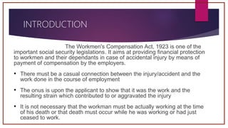 Workmen Compensation Act 1923 | PPTX