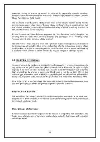Project Report on Stress | DOCX
