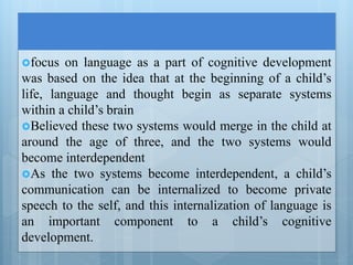 Vygotsky: socio-cultural perspective | PPTX