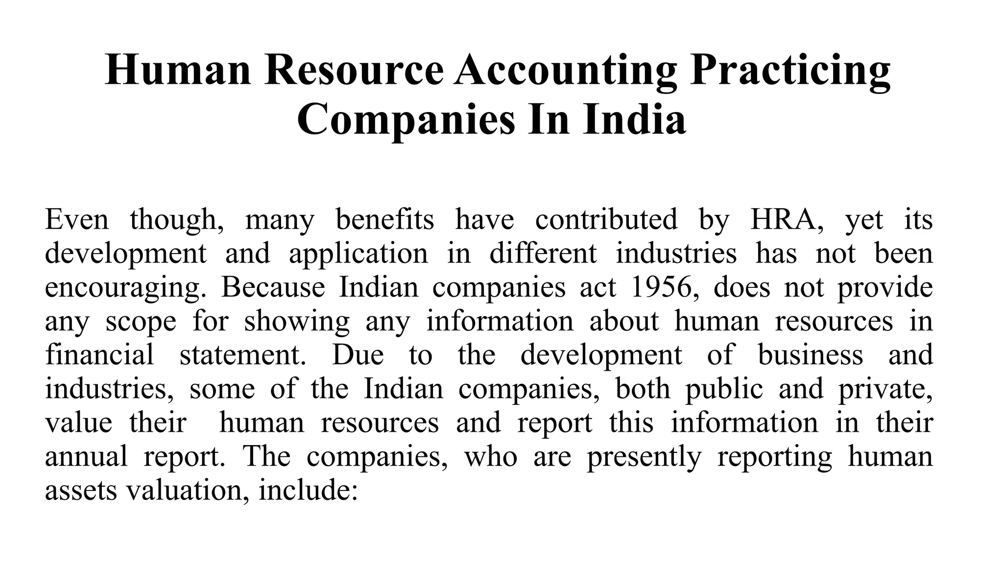 Human Resource Accounting | PPTX