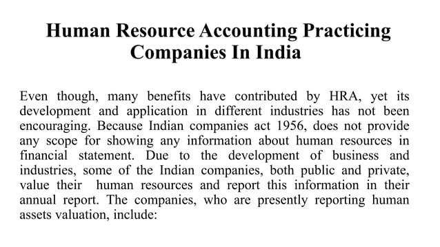 Human Resource Accounting | PPTX