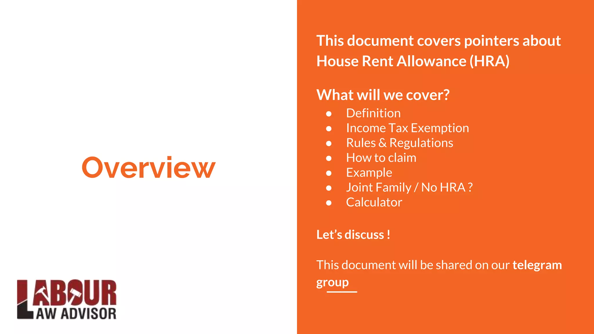 House Rent Allowance- Detailed Analysis | PPTX