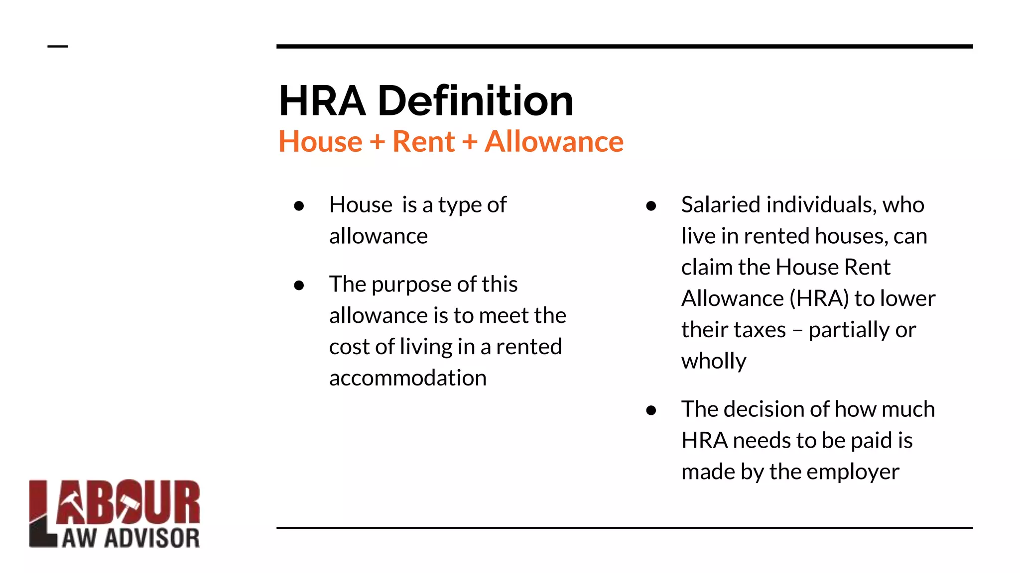 House Rent Allowance- Detailed Analysis | PPTX