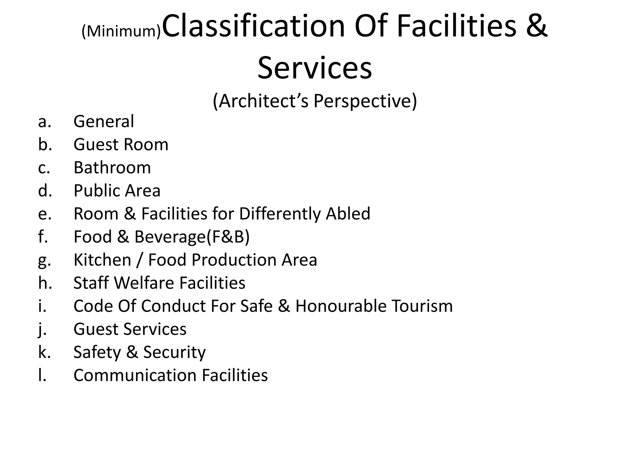 HRACC 5 Star Hotel Design Requirements,India | PPTX