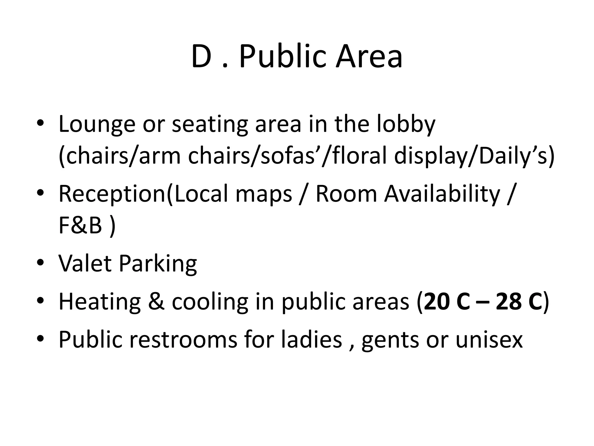 HRACC 5 Star Hotel Design Requirements,India | PPTX