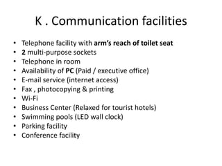 HRACC 5 Star Hotel Design Requirements,India | PPTX