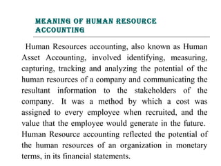 Hr accounting | PPT