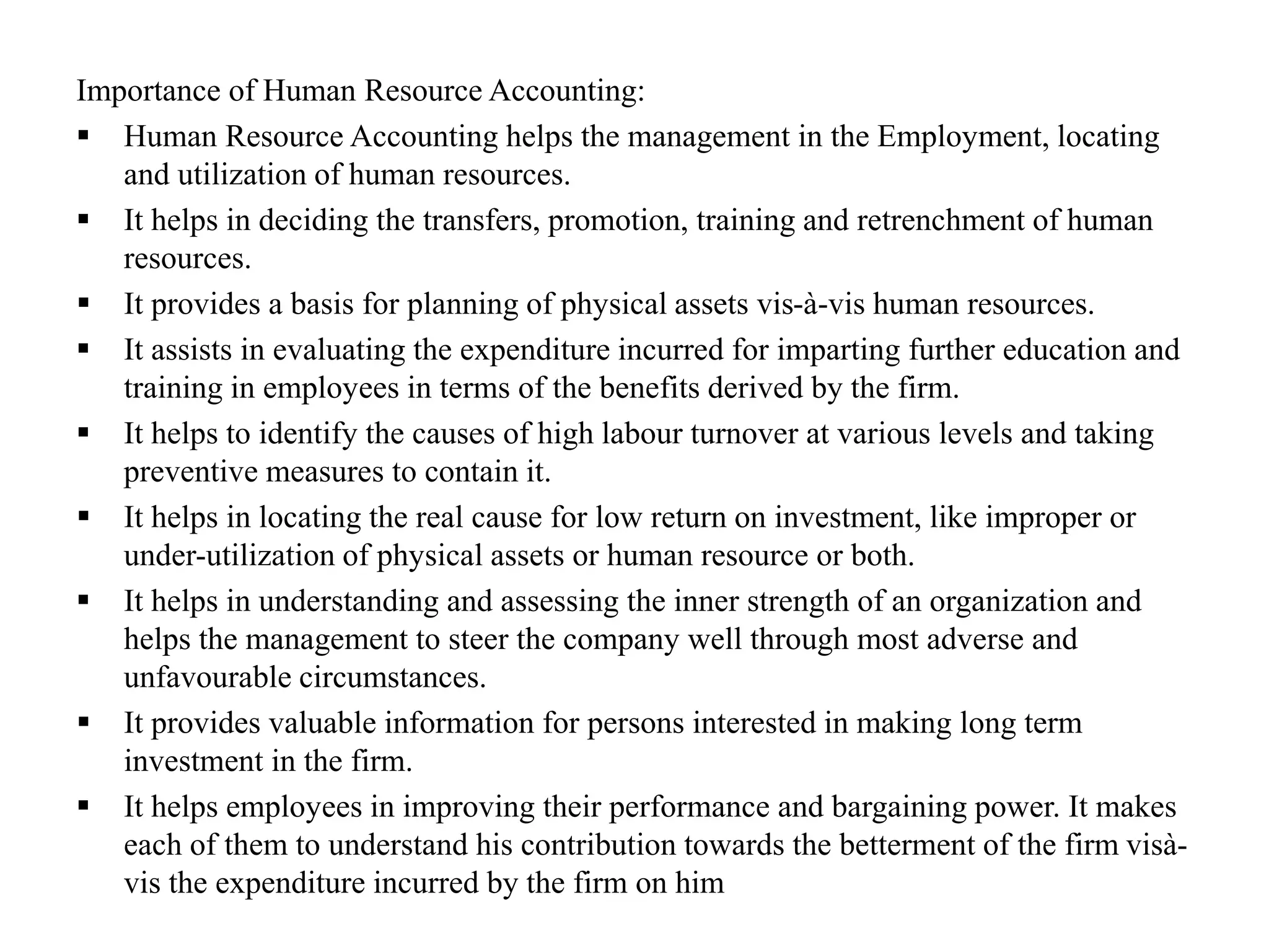 Human resource accounting notes for mba hr | PPTX