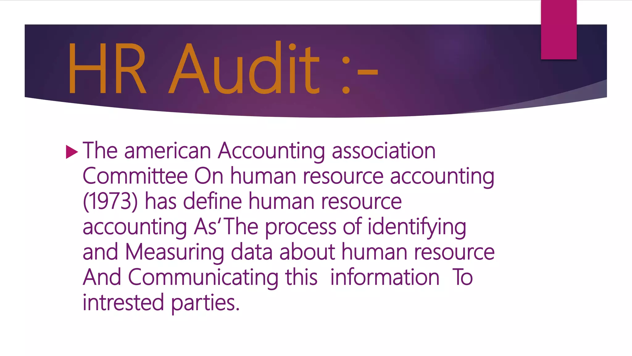 HR accounting and auditing | PPTX