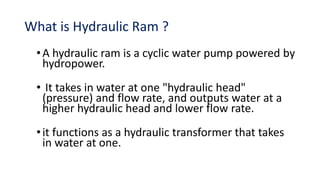 Hydraulic Ram project | PPTX