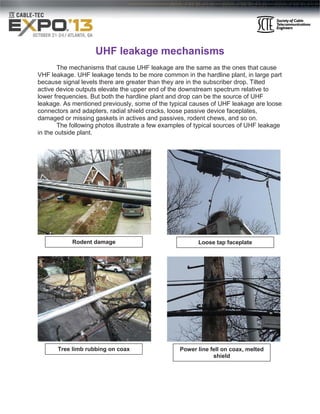 Signal Leakage and Ingress at Higher Frequencies, Understanding the ...