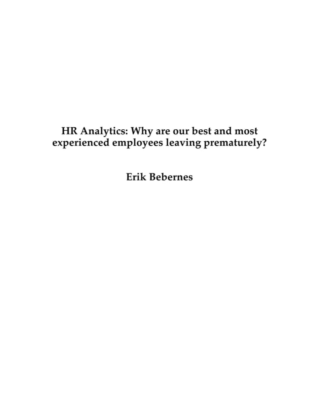 HR Analytics Project EEB | PDF | Business Accounting & Finance | Business