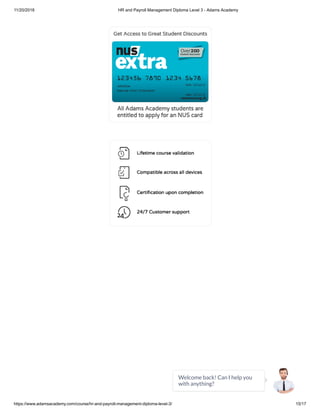 HR and Payroll Management Diploma Level 3 - Adams Academy | PDF