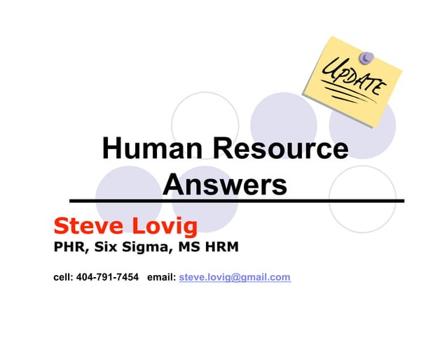 HR Answers-HR 101 | PDF | Human Resources | Business
