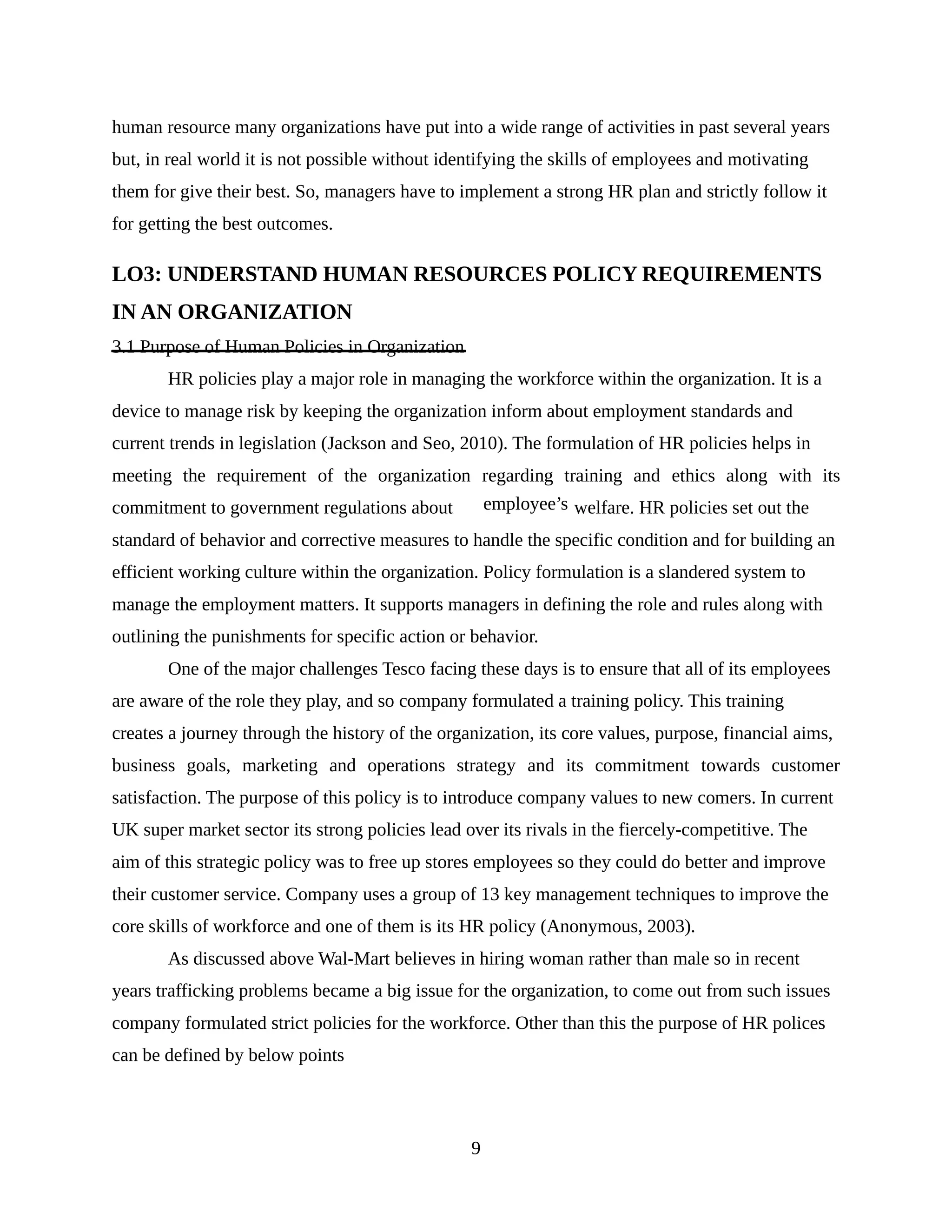 HR Management Assignment Sample | PDF