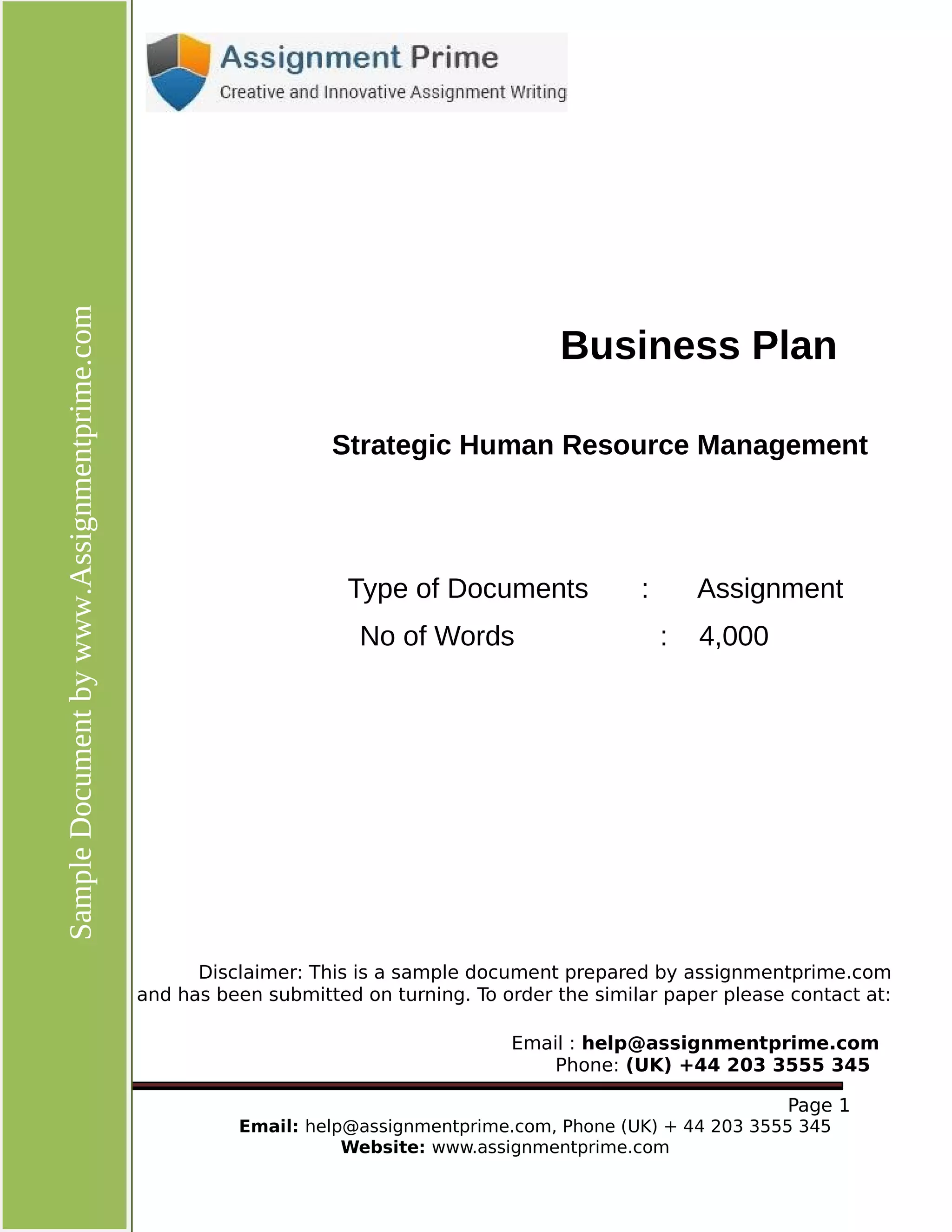 HR Management Assignment Sample | PDF