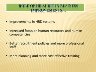 Human Resource Audit Introduction and brief | PPTX