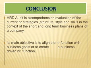 Human Resource Audit Introduction and brief | PPTX