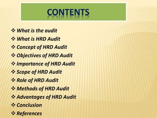Human Resource Audit Introduction and brief | PPTX