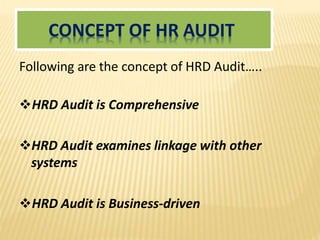 Human Resource Audit Introduction and brief | PPTX