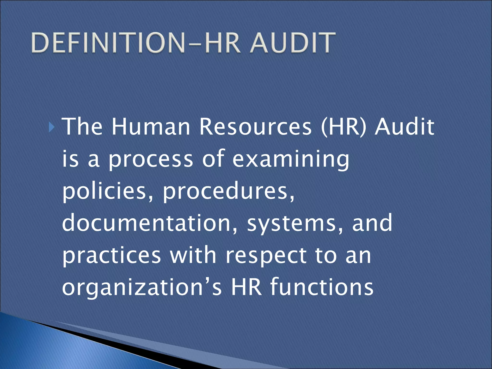 Hr Audit Presentation | PPT