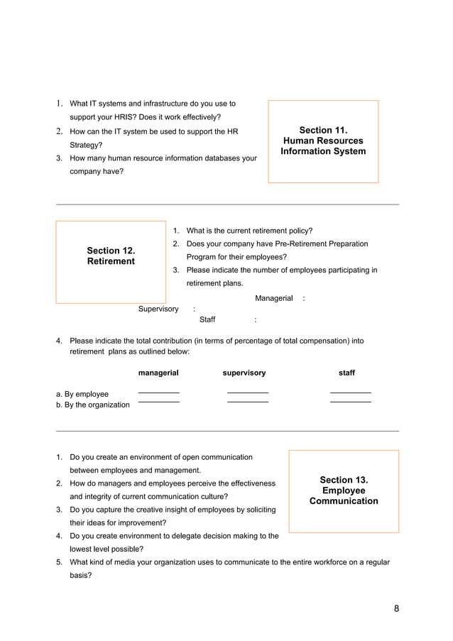 Hr audit questionnaire | DOC