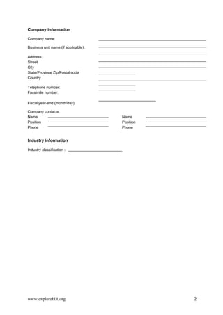 Hr Audit Questionnaire | DOC