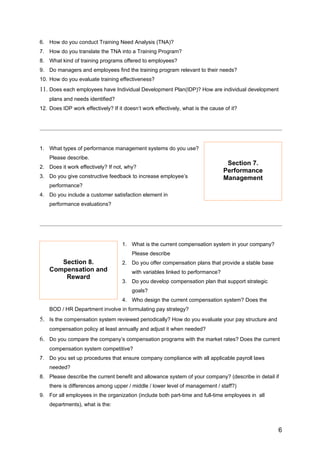 Hr audit questionnaire copy | DOC
