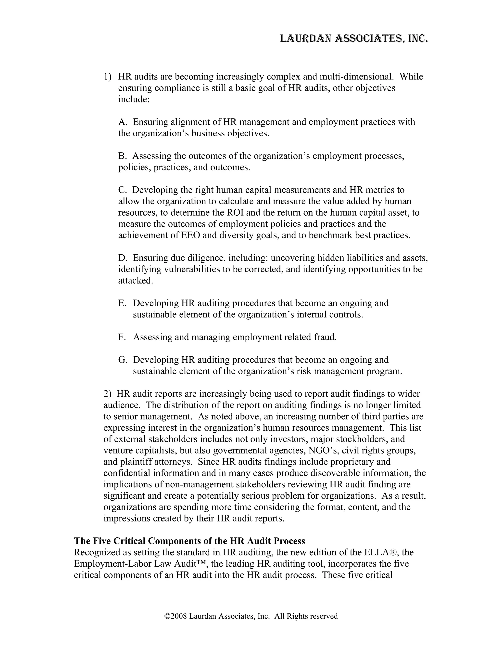 Hr Audit White Paper | DOC