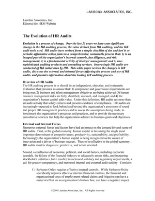 Hr Audit White Paper | DOC