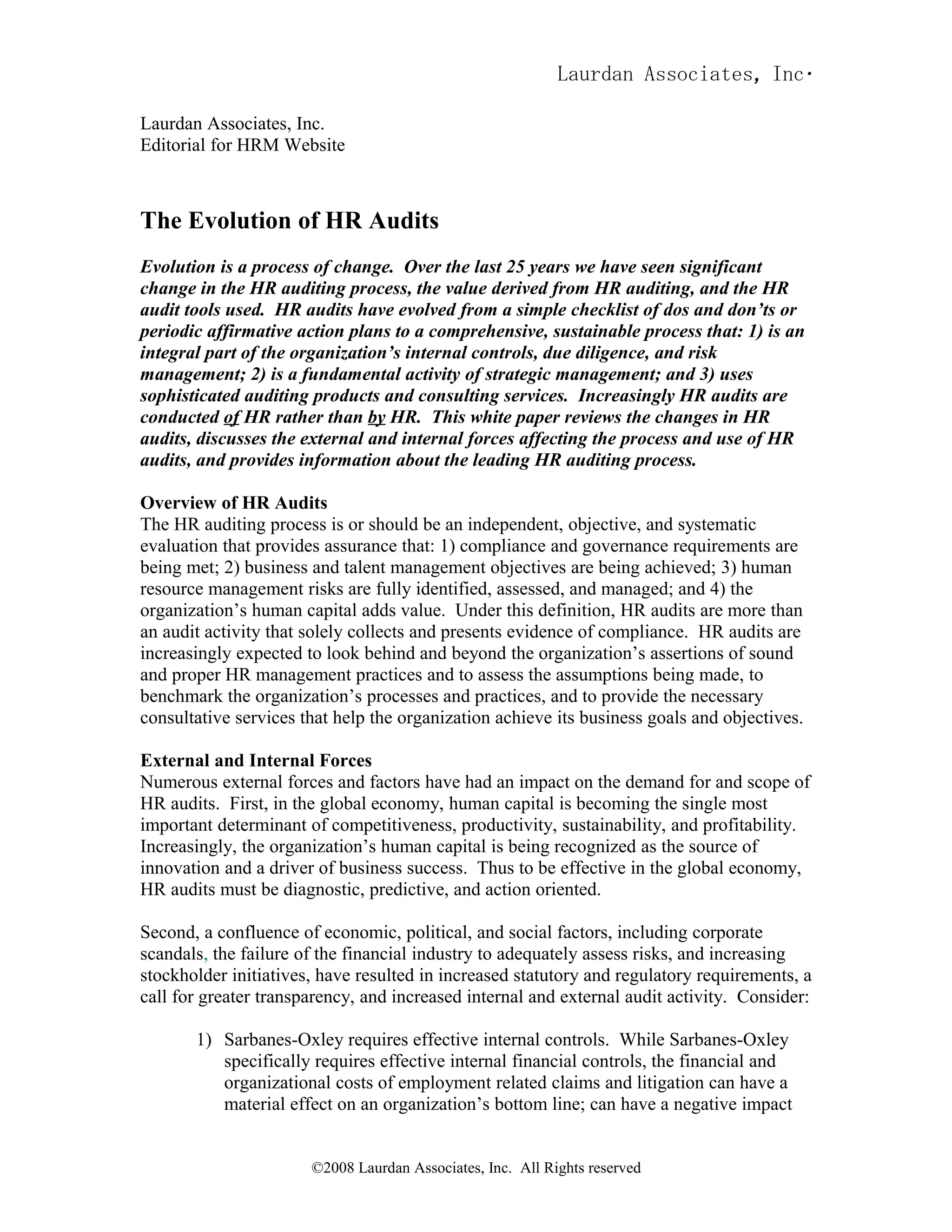 Hr audit white_paper | PDF