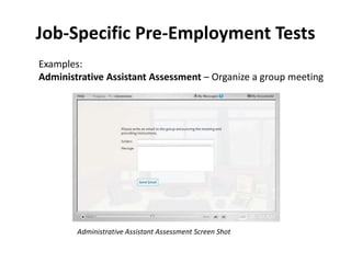 HR Avatar employment-assessments: an overview | PPTX