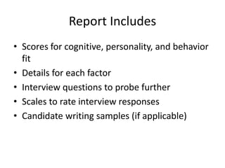 HR Avatar employment-assessments: an overview | PPTX