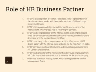 HR Business Partner: Critical Role | PDF