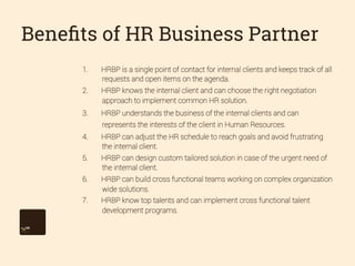 HR Business Partner: Critical Role | PDF