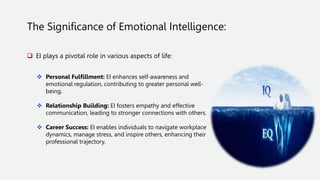 Understanding the Concept of Emotional Intelligence (EI) and Emotional ...