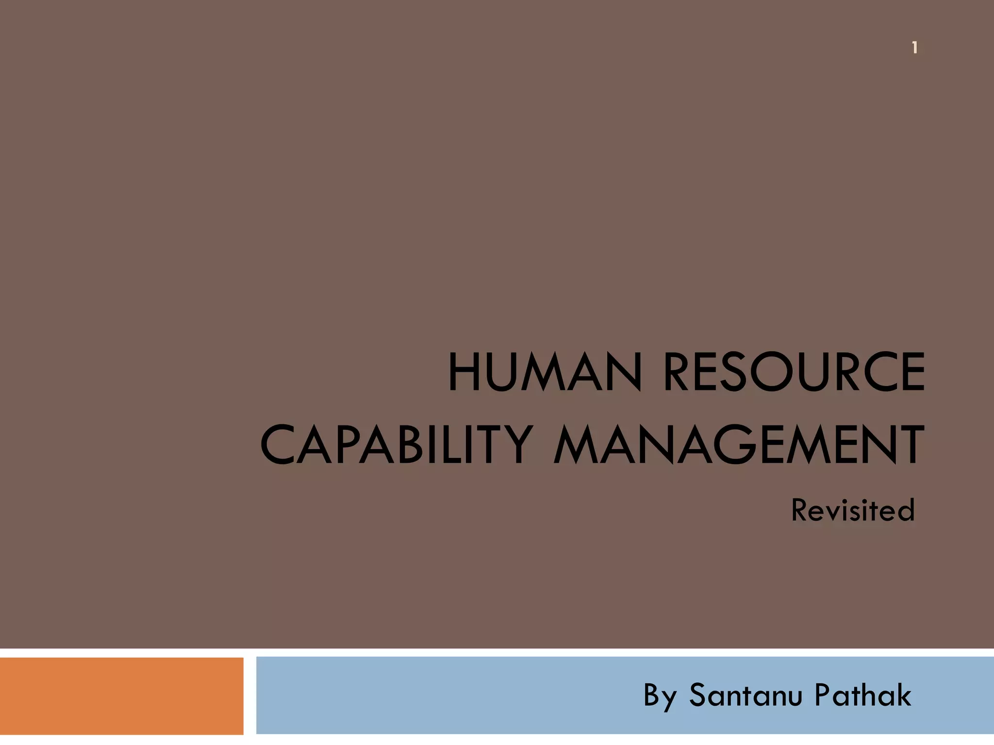 HR - Capability Management Revisited | PPT