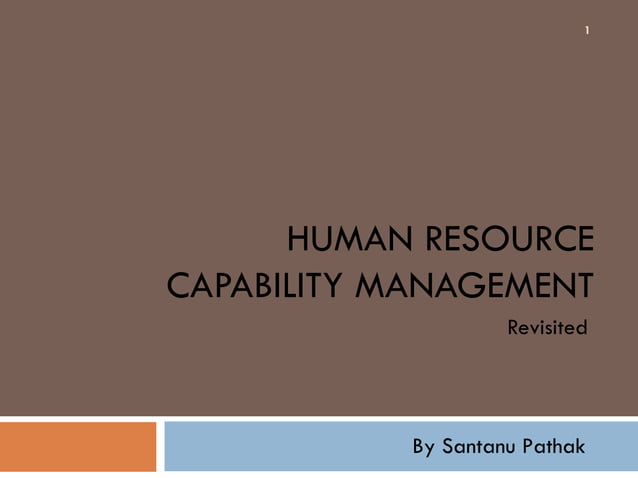HR - Capability Management Revisited | PPT | Human Resources | Business