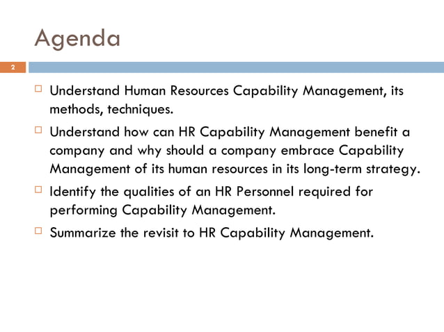 HR - Capability Management Revisited | PPT | Human Resources | Business