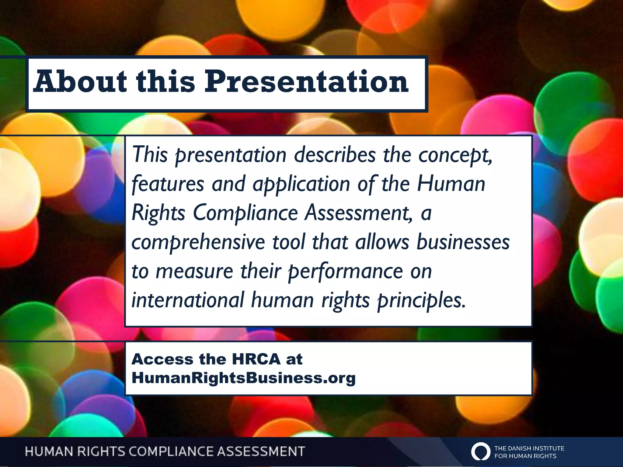 Human Rights Compliance Assessment Presentation | PPT