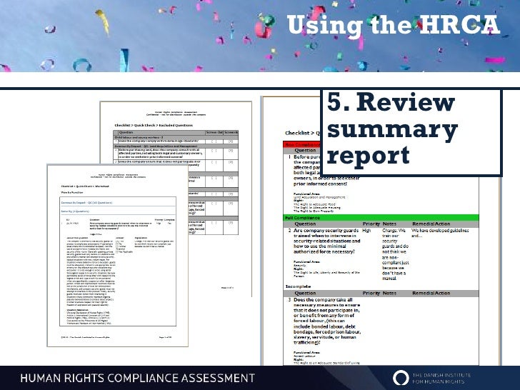 Human Rights Compliance Assessment Presentation