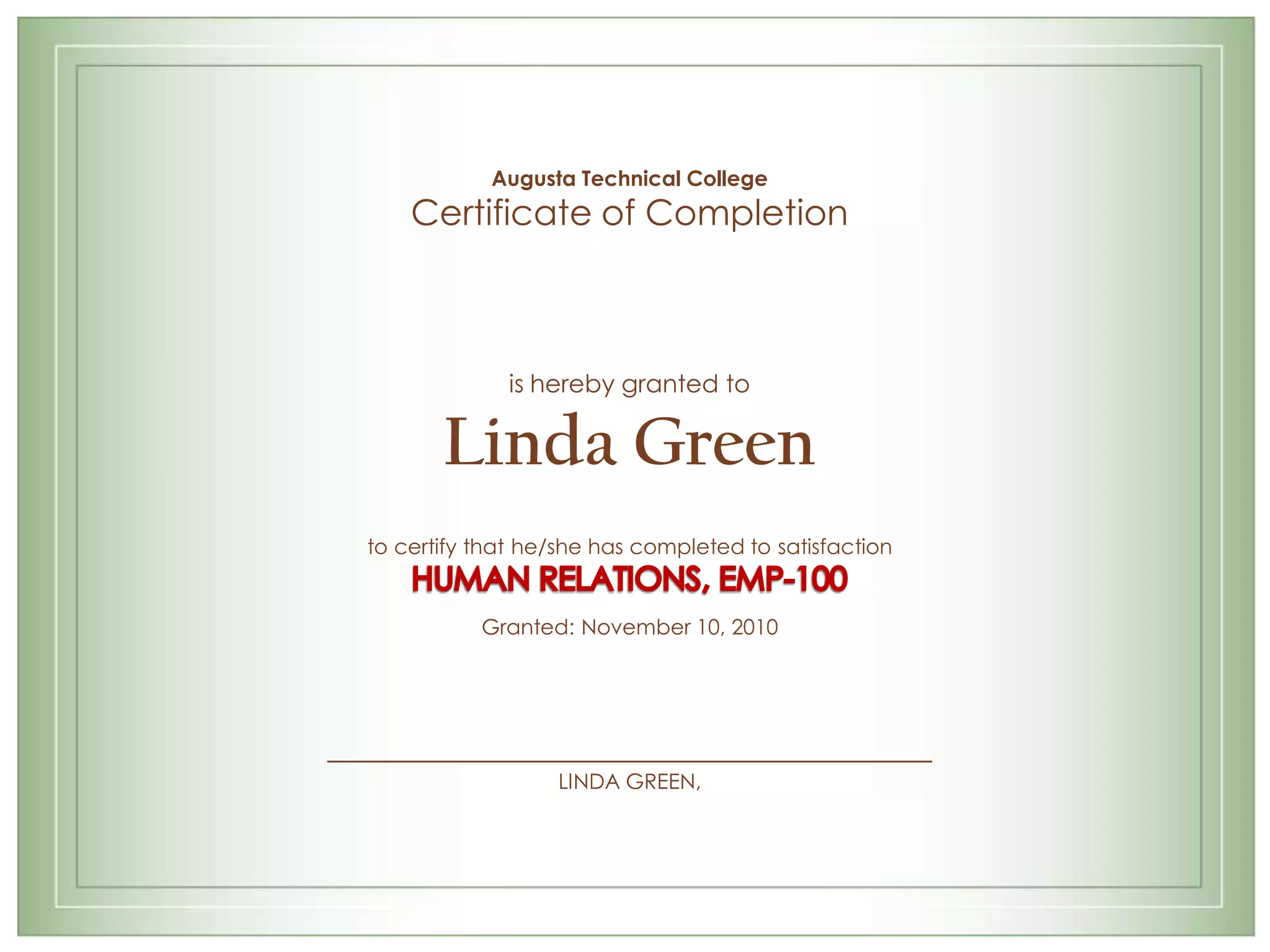 Hr certificate | POTX | Human Resources | Business