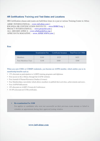 Human Resources Management Certification Course and Training | PDF ...