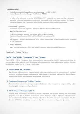 Human Resources Management Certification Course and Training | PDF ...