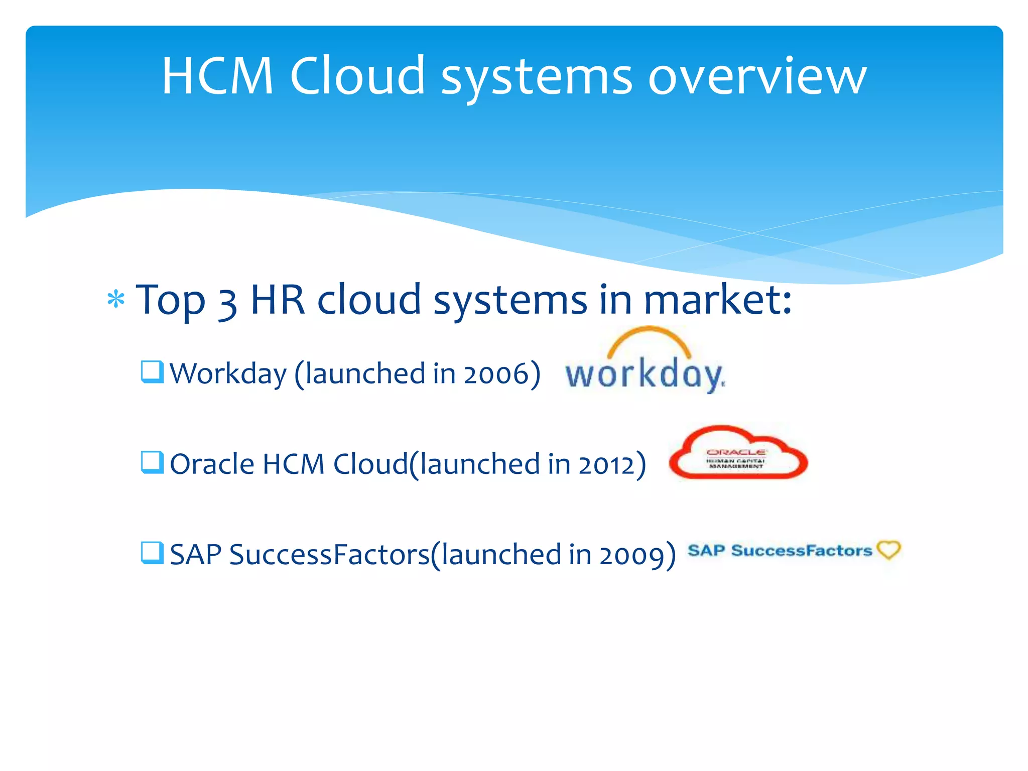 HR challenges and HCM cloud solutions | PPTX