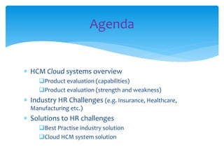 HR challenges and HCM cloud solutions | PPT