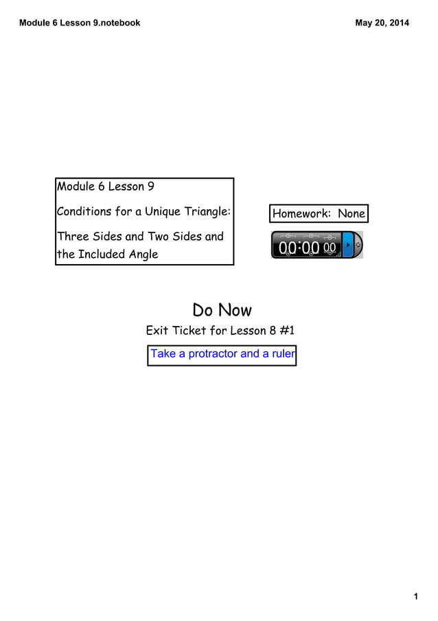 Module 6 lesson 9 | PDF