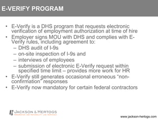 I-9 & E Verify Presentation | PPT