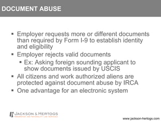 I-9 & E Verify Presentation | PPT
